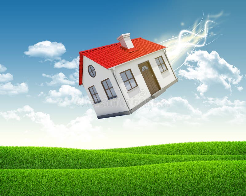 House Flying Stock Illustrations – 8,610 House Flying Stock ...