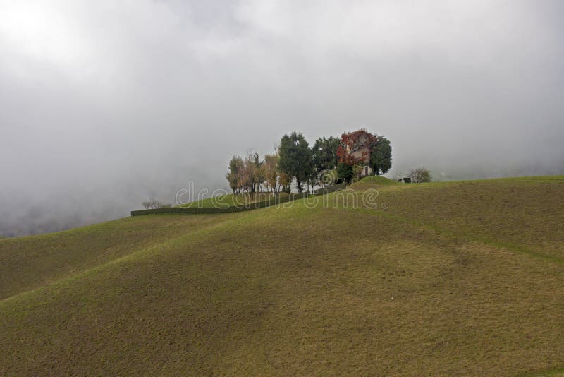 The house in the fog stock image. Image of trees, branch - 28526017