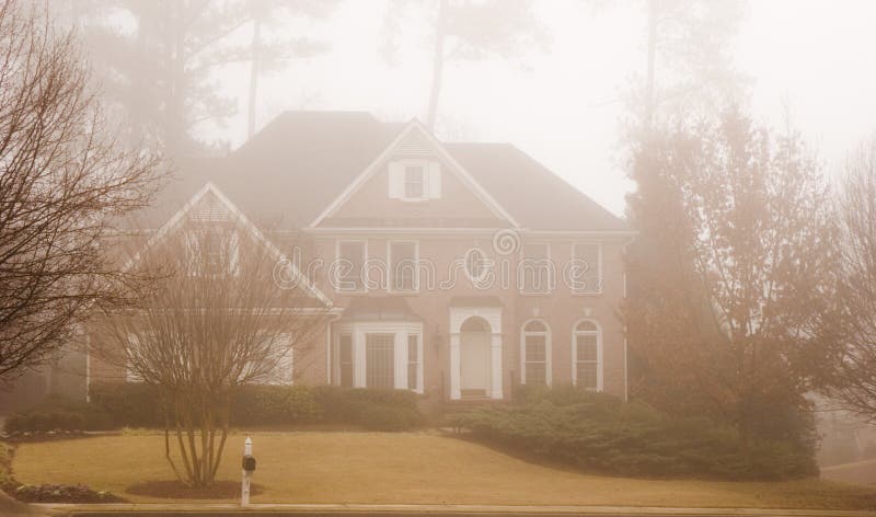 House In Fog Picture. Image: 4159539