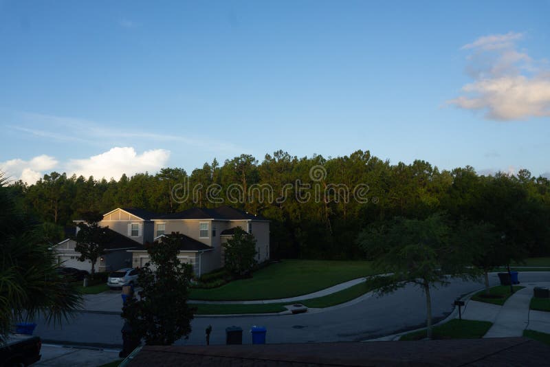 A House and Forest in the Morning Stock Image - Image of florida, home ...
