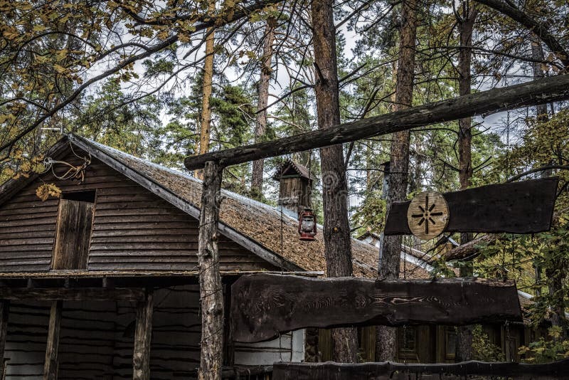 House in the forest stock image. Image of house, nature - 265655961