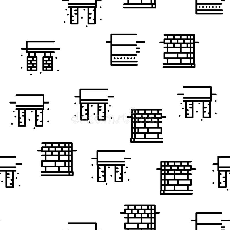 House Foundation Base Seamless Pattern Vector Stock Vector ...