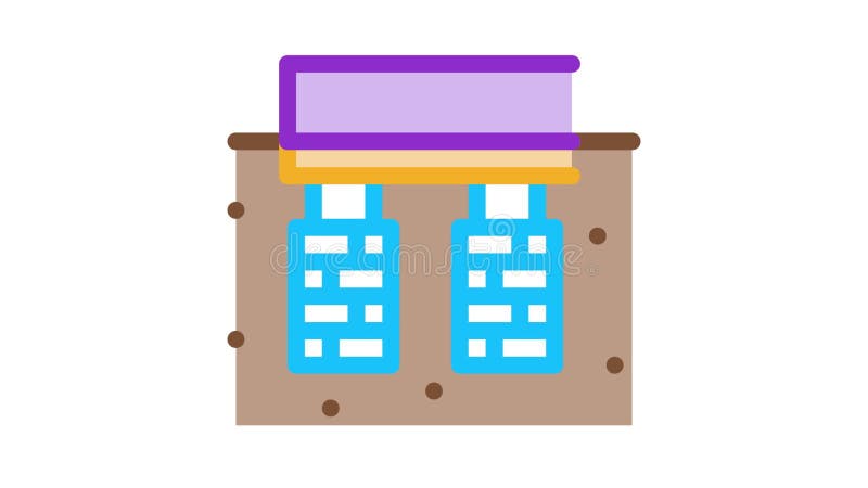 House Foundation Marking Icon Animation Stock Footage - Video of brick ...