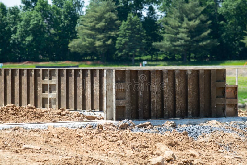 House Foundation Iron Formwork Stock Image - Image of corner, structure ...