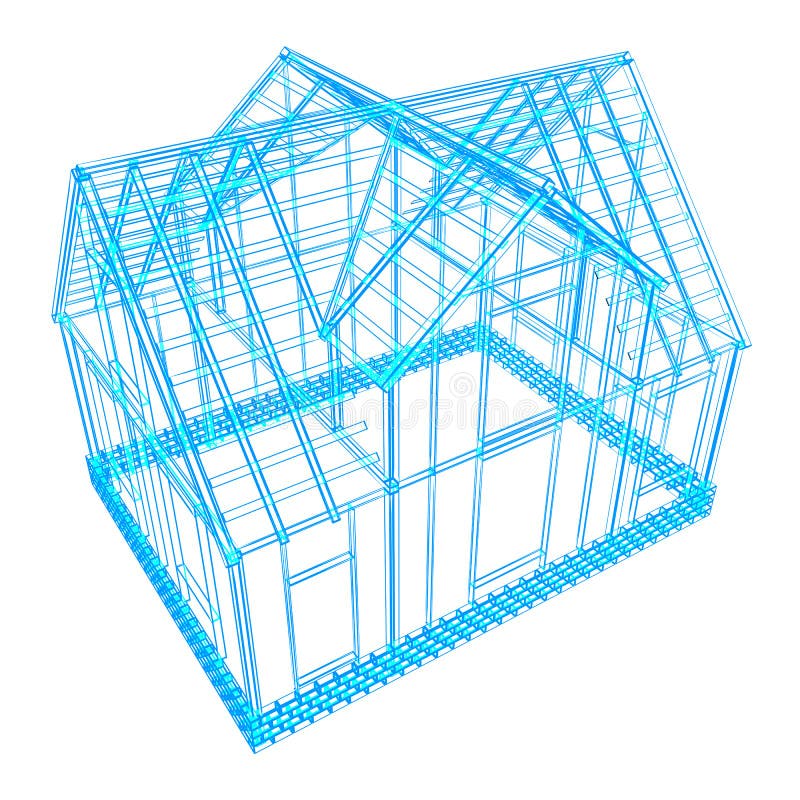 House frame design stock illustration. Illustration of engineering ...