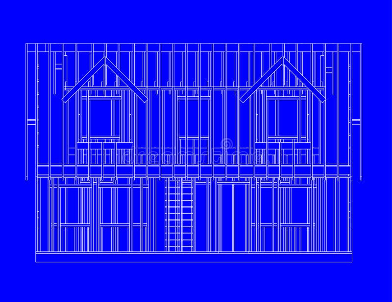 House frame front view stock illustration. Illustration of build - 12689974