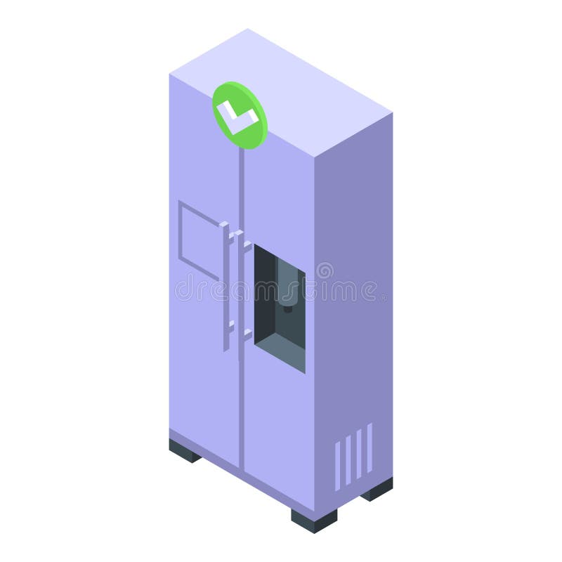 House Fridge Icon Isometric Vector. Kitchen Freezer Stock Vector ...