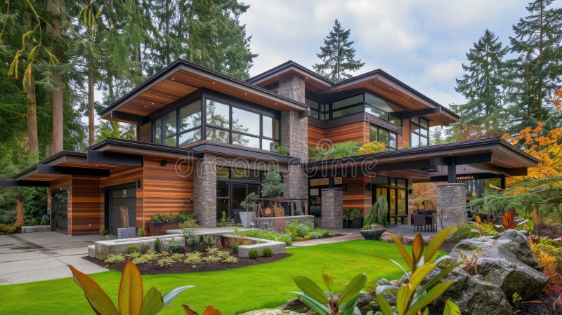 A House with a Front Yard Full of Windows. Suitable for Real Estate ...