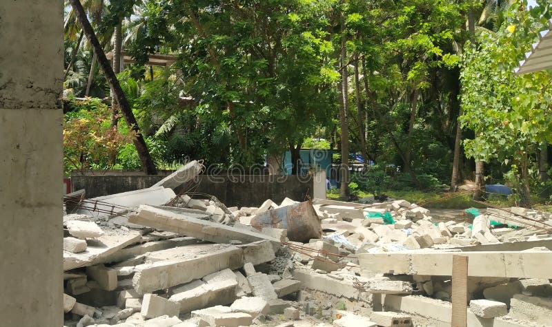 House fully destroyed stock image. Image of walkway - 263068039