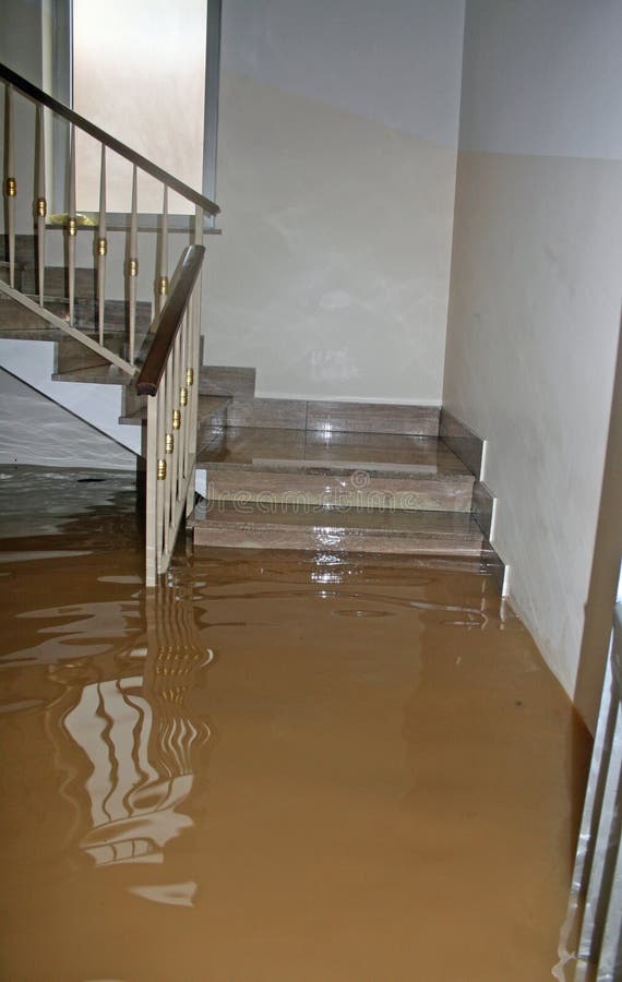 Entrance of a House Fully Flooded during the Flooding of the Riv Stock ...