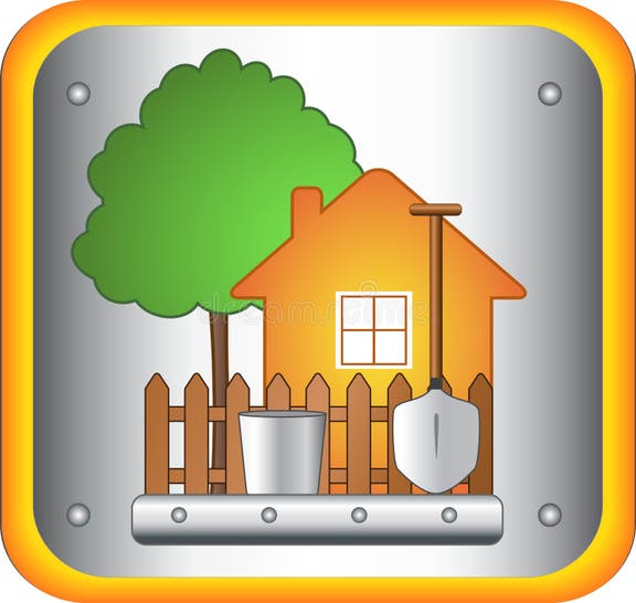 House and garden tools stock vector. Illustration of pail - 21481831