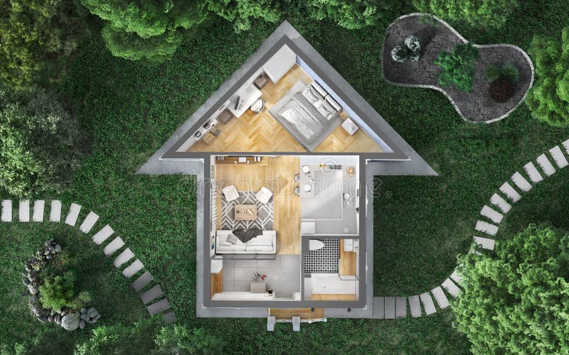 Top View Garden Furniture Stock Illustrations – 645 Top View Garden ...