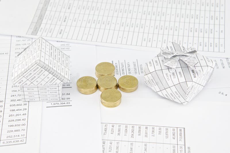 Gift Box on Gold Coins Have Gold Coins Around Stock Image - Image of ...