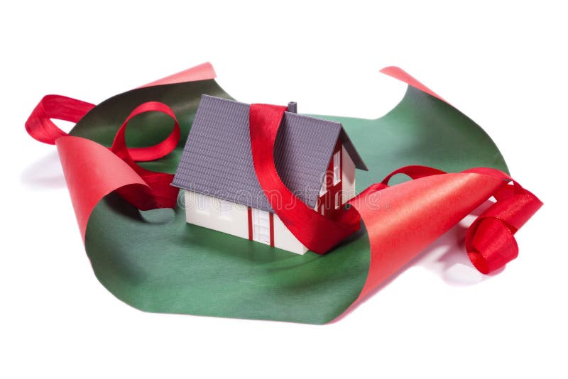 House in gift paper stock image. Image of house, wrapping - 40660519