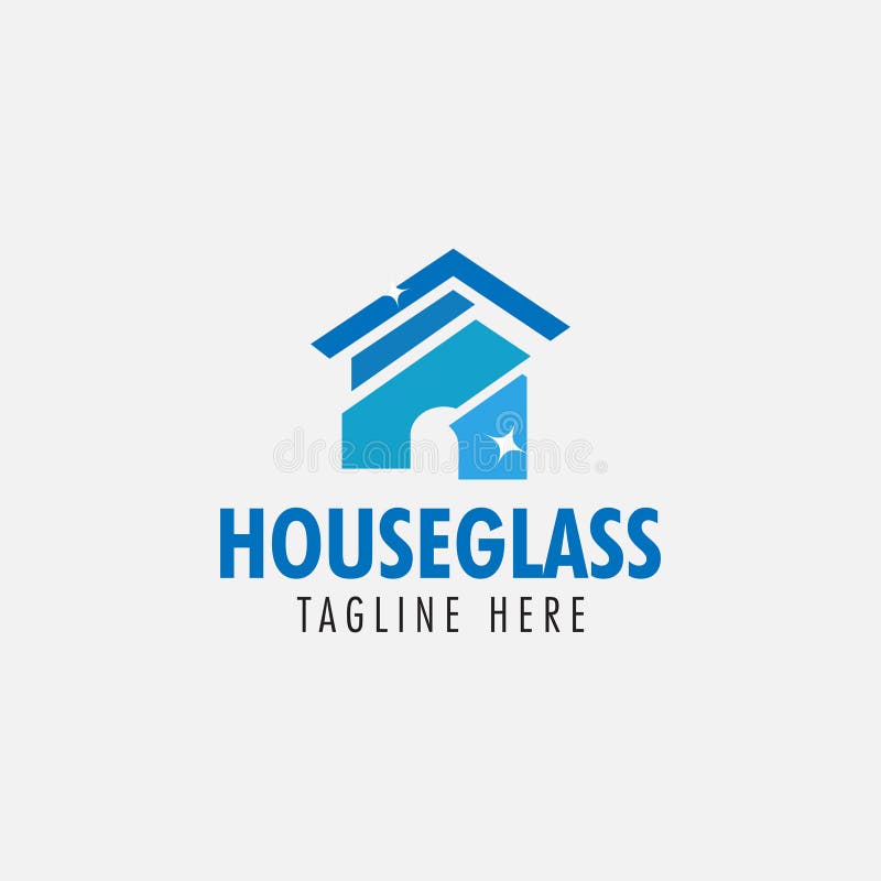 House Glass Logo Design Template Vector Isolated Stock Vector ...