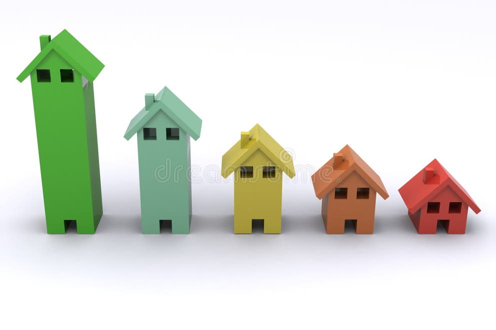 House Graph stock illustration. Illustration of cyan, bankruptcy - 4327490