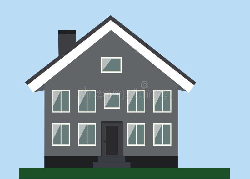 The House is Grey. Vector Image Stock Vector - Illustration of graphics ...