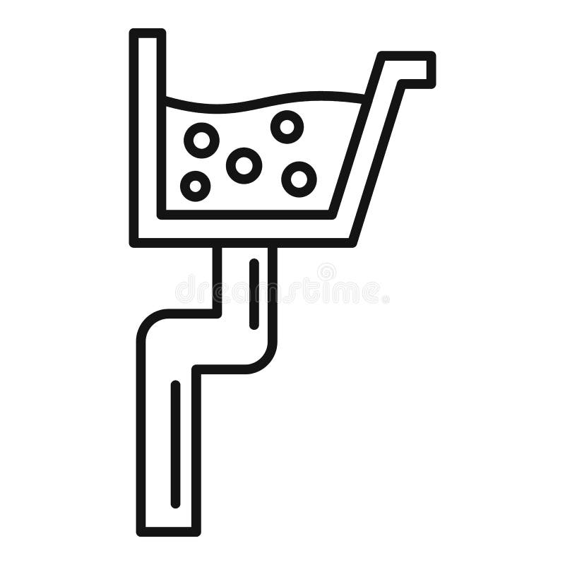 House Gutter Icon, Outline Style Stock Vector - Illustration of eaves ...