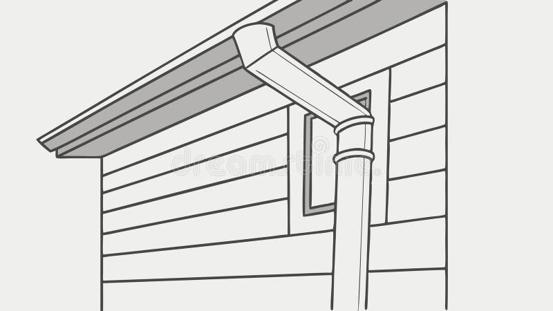 House Gutter System, Rainwater Drainage, Vector Design Generative AI ...
