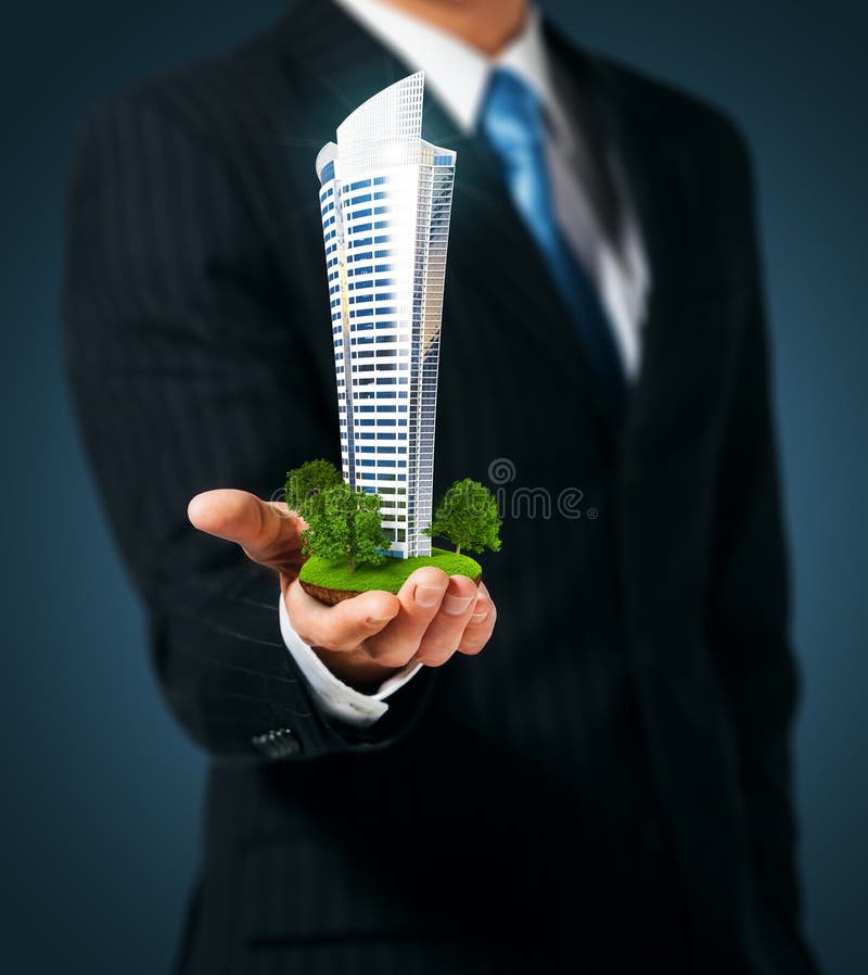 House in hand stock image. Image of building, business - 26525477