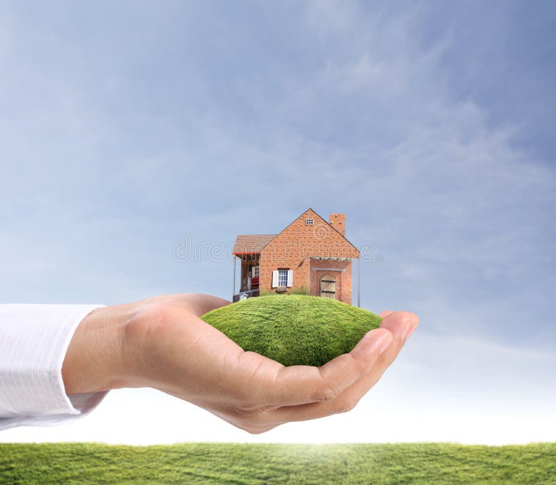 House in hand stock photo. Image of hands, professional - 29019412