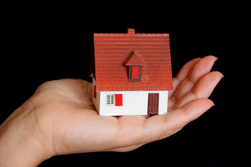 House in hand stock photo. Image of human, house, black - 29551358