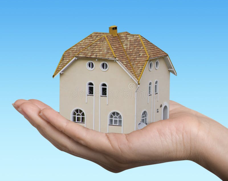 House in hand stock photo. Image of close, mansion, human - 9579198