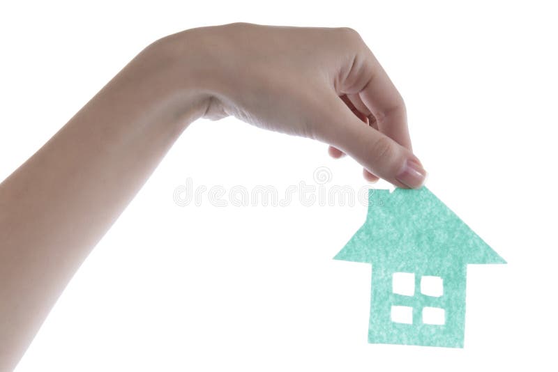 House in the Hand, Isolated on White Stock Image - Image of house ...
