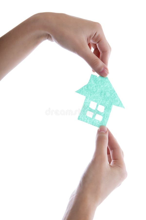 House in the Hand, Isolated on White Stock Image - Image of house ...