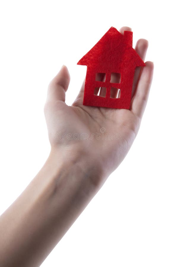 House in the Hand, Isolated on White Stock Image - Image of house ...