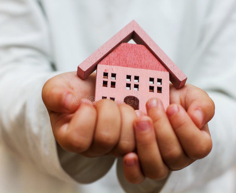 House in the hand stock image. Image of hand, concept - 48636519