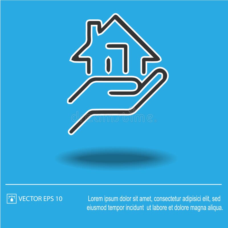 House in Hand Vector Icon. Real Estate Symbol Stock Vector ...