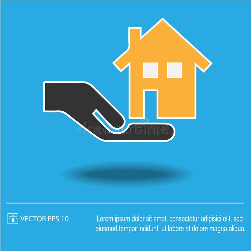House in Hand Vector Icon. Real Estate Symbol Stock Vector ...