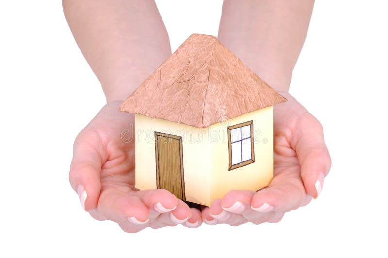 House in hands stock image. Image of hand, home, isolated - 13718169