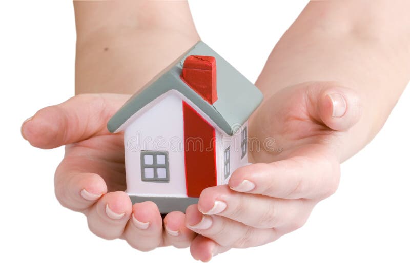 Hand holding house stock photo. Image of sale, human - 19916718