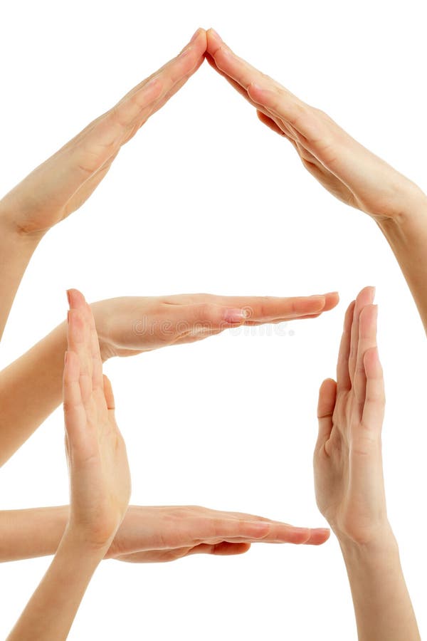 House of Hands Concept Finger Frame Stock Image - Image of contemporary ...