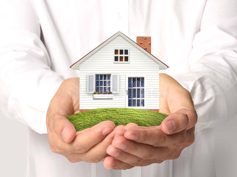 Holding House Representing Home Ownership Stock Image - Image of ...