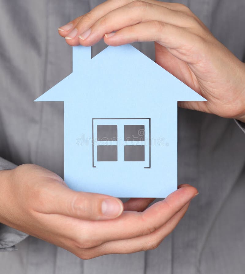 House in hands stock image. Image of front, hand, studio - 44866675