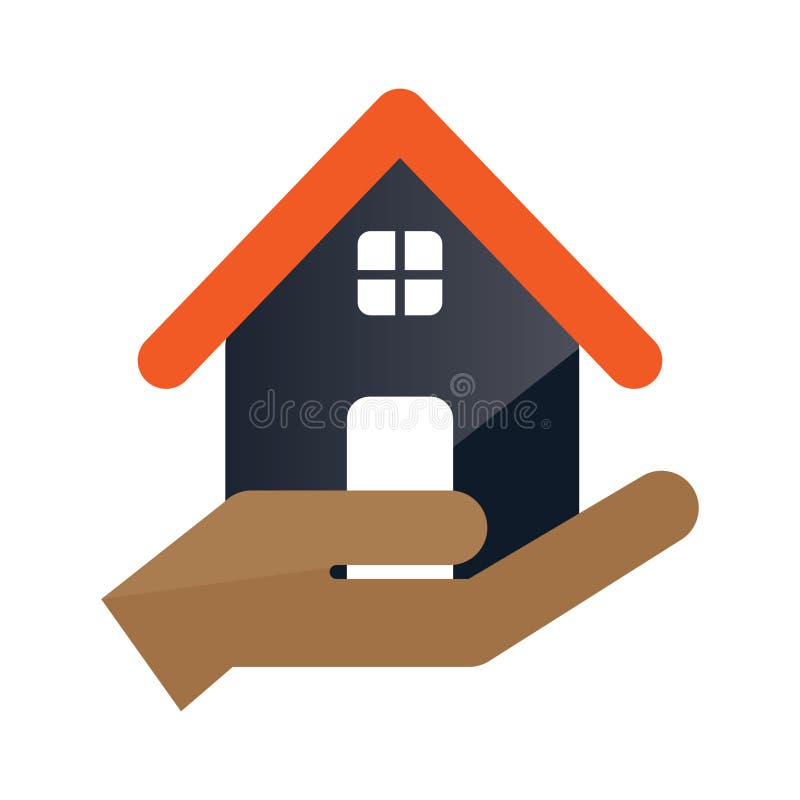 House in Hands. Vector Illustration Decorative Design Stock Vector ...