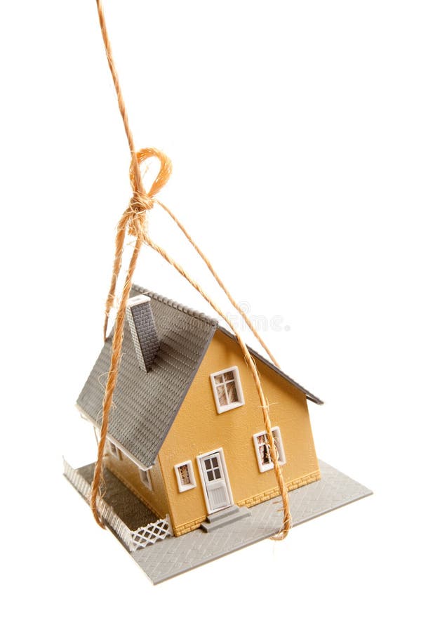 House Hanging by a String stock photo. Image of invest - 8964866
