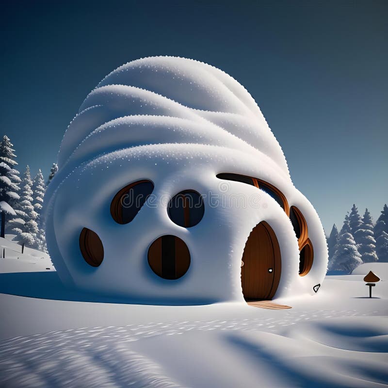 The House Has an Unusual Shape, Resembling a Dome or a Beehive, Covered ...