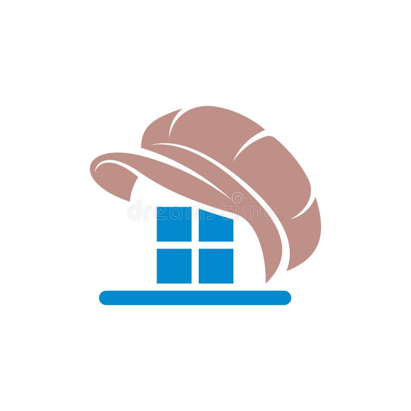 House Hat Logo Design Vector Illustration, Creative Hat Logo Design ...