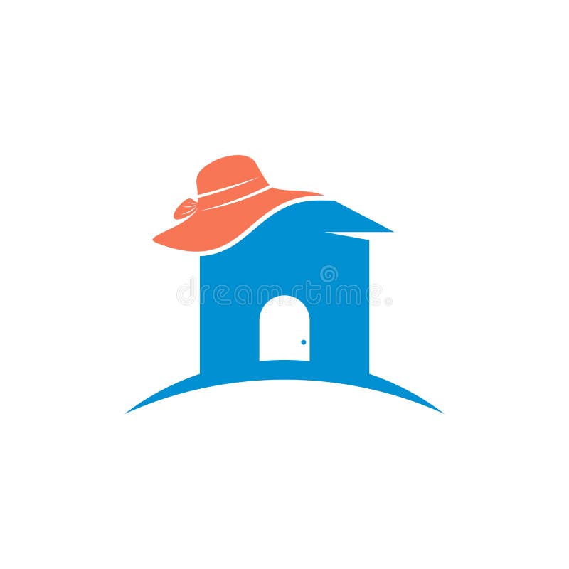 House Hat Logo Design Vector Illustration, Creative Hat Logo Design ...