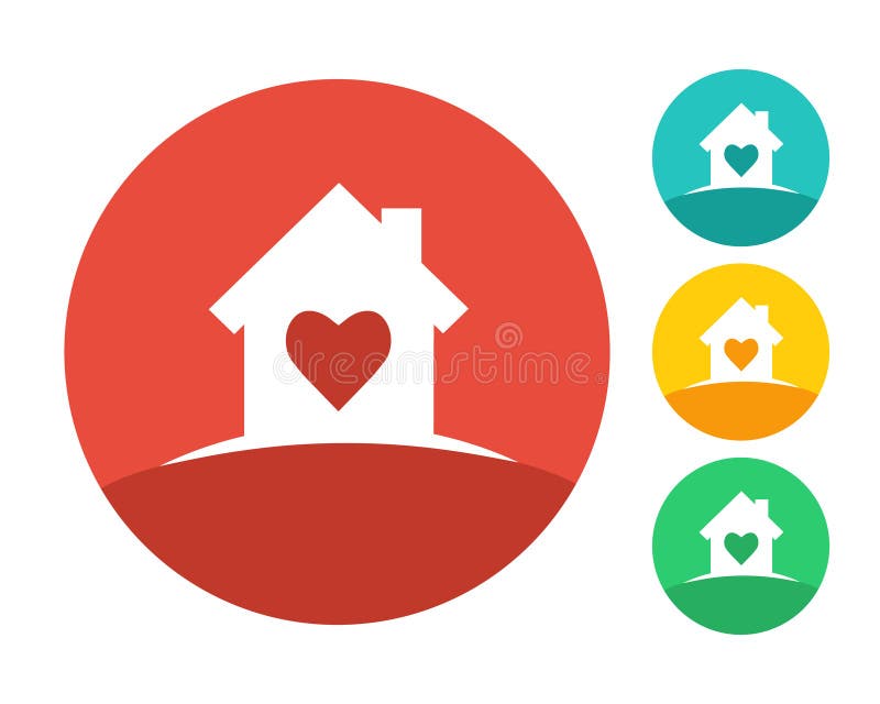 House and Heart Logo Concept Stock Vector - Illustration of symbol ...