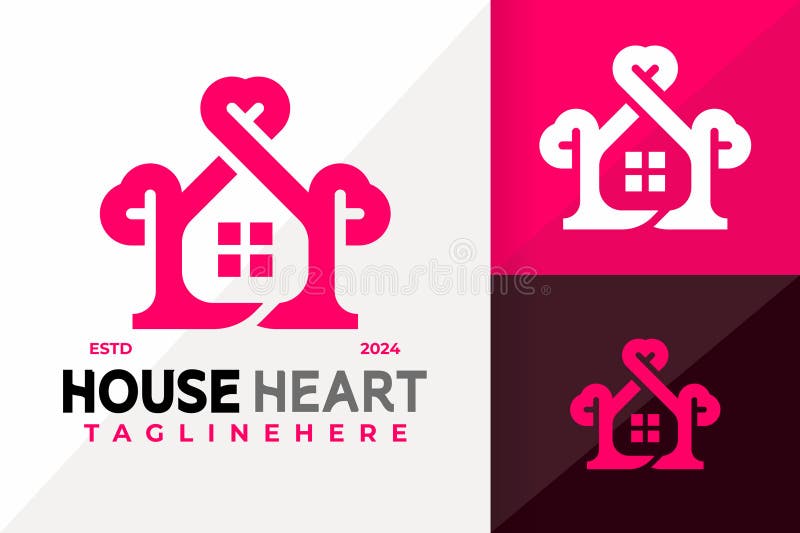 House Heart Logo Icon Vector Design. Creative Simple Logos Designs ...