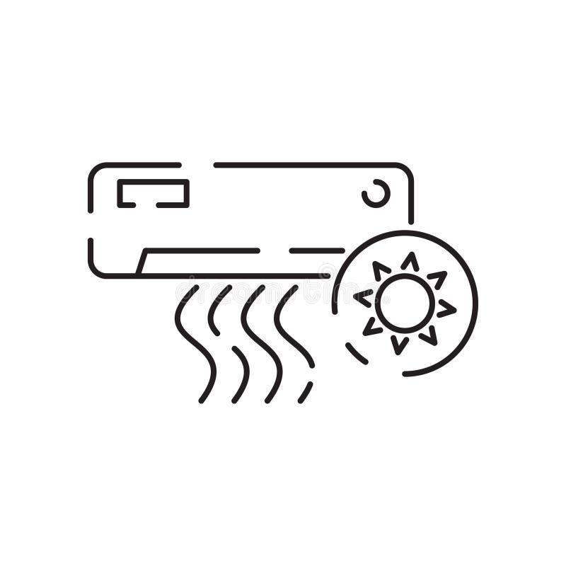 Gas Heating Line Icon Concept. Gas Heating Vector Linear Illustration ...