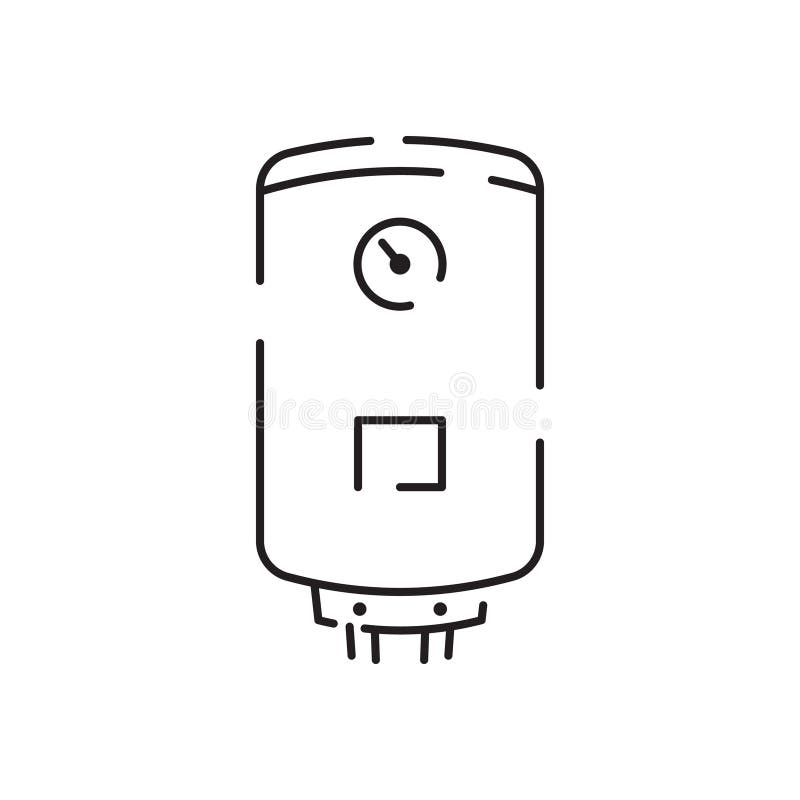 Gas Heating Line Icon Concept. Gas Heating Vector Linear Illustration ...