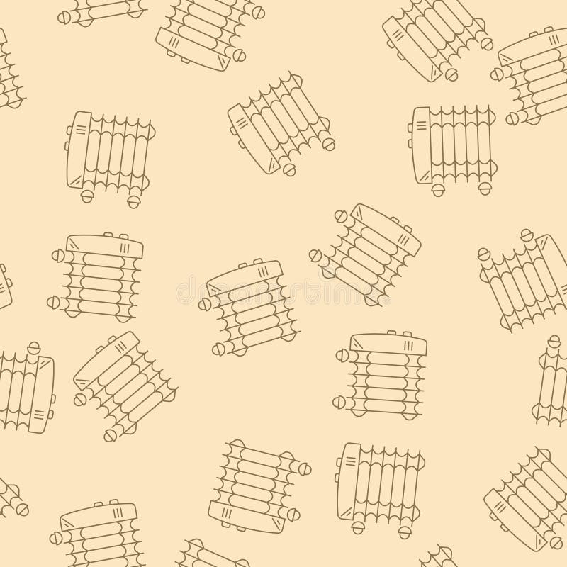 House Heating Vector Seamless Pattern Stock Vector - Illustration of ...