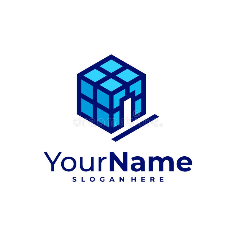 House Hexagon Logo Design Template. Creative Cube Logo Vector Stock ...