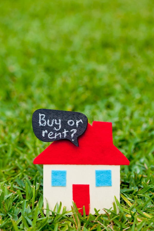 House - Home - Buy or Sell - on Grass Stock Photo - Image of rent ...